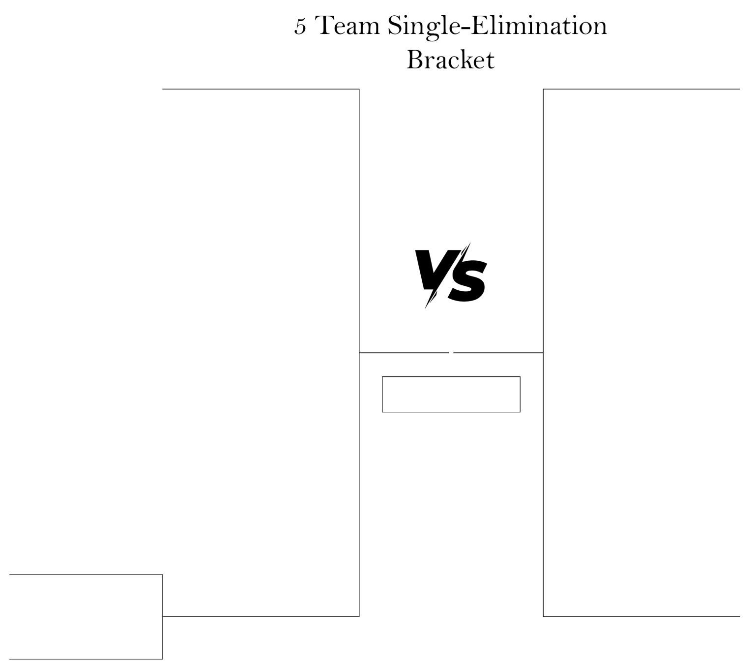 Grab Your Free Printable 5 Team Single-Elimination Bracket – Print 1 ...