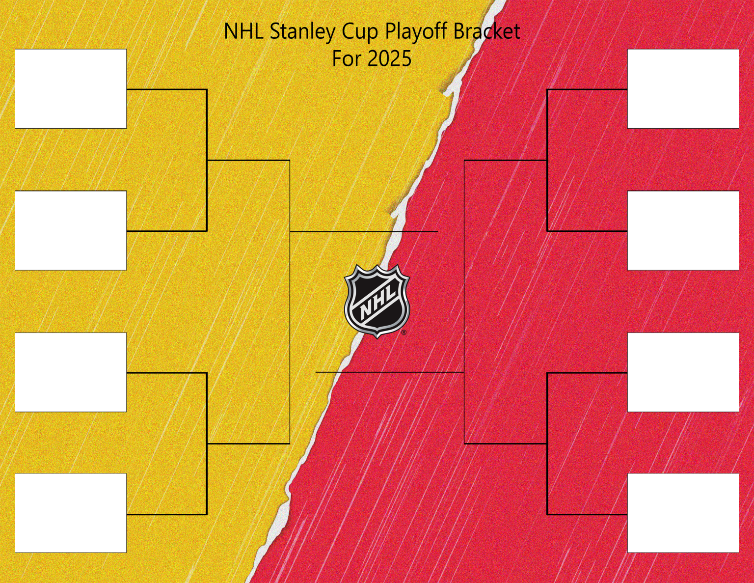 Download Our Free, Printable 2025 NHL Stanley Cup Playoff Bracket ...