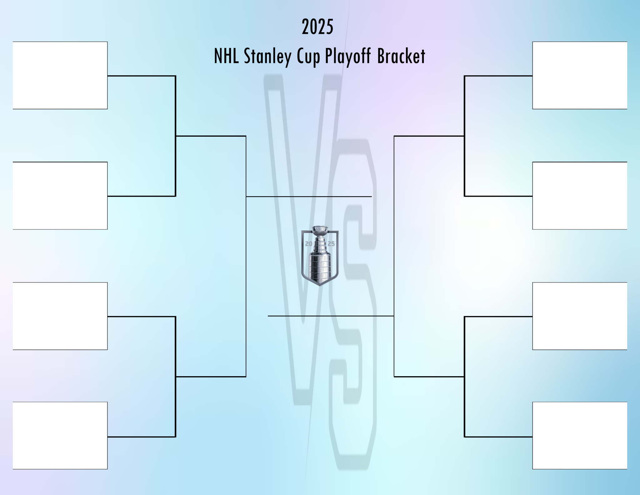 Download Our Free, Printable 2025 NHL Stanley Cup Playoff Bracket ...