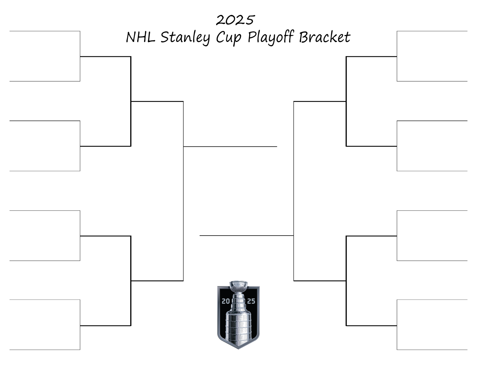 Download Our Free, Printable 2025 NHL Stanley Cup Playoff Bracket ...