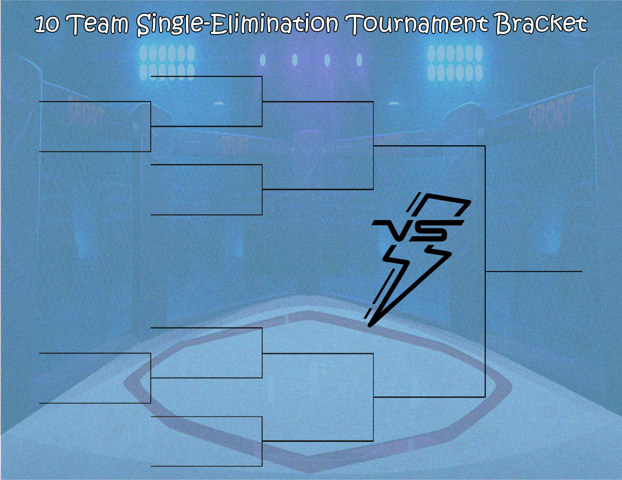 Printable 10 Team Single Elimination Tournament Bracket for Any Sport ...