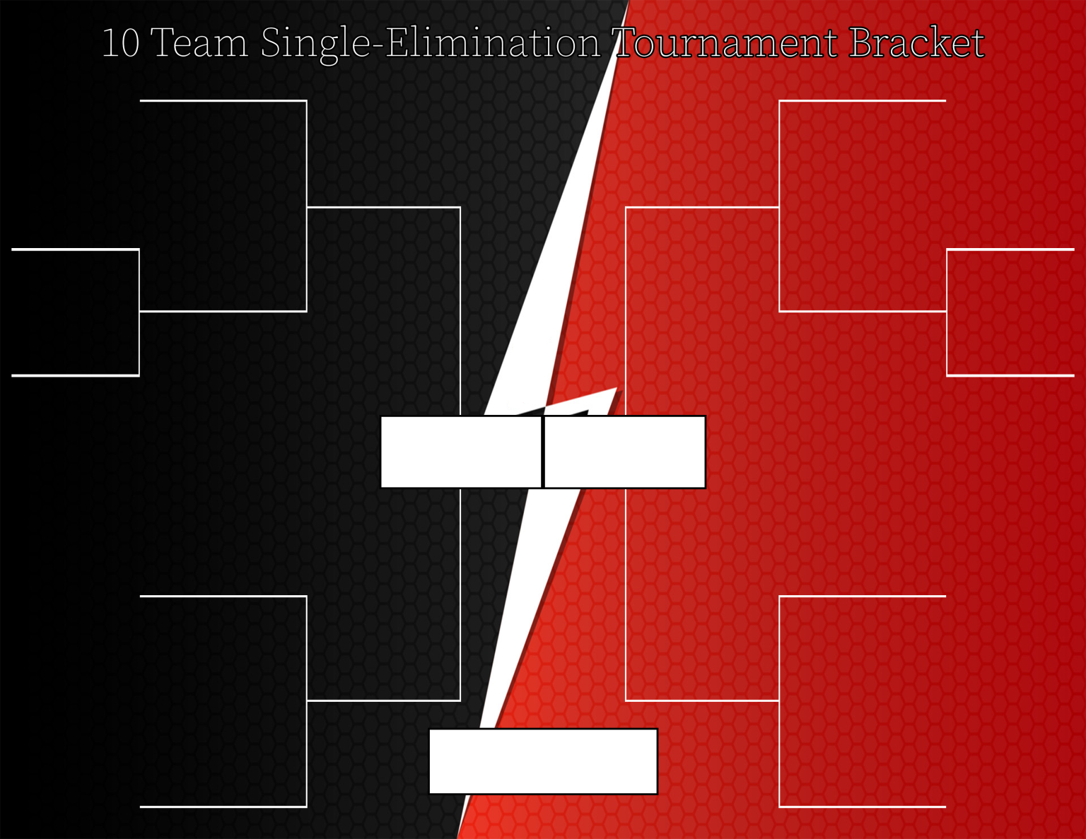 Printable 10 Team Single Elimination Tournament Bracket for Any Sport – Print 1 Free: Print 1000 ...