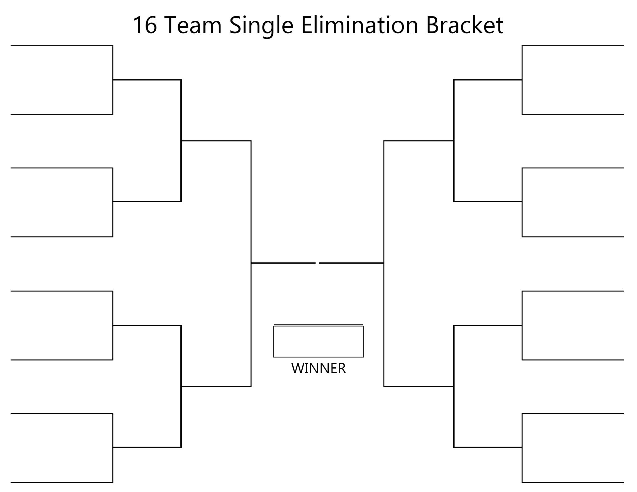 16-Team Single-Elimination Bracket in PDF – Free Download – Print 1 ...