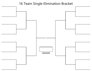 16-Team Single-Elimination Bracket in PDF – Free Download – Print 1 ...