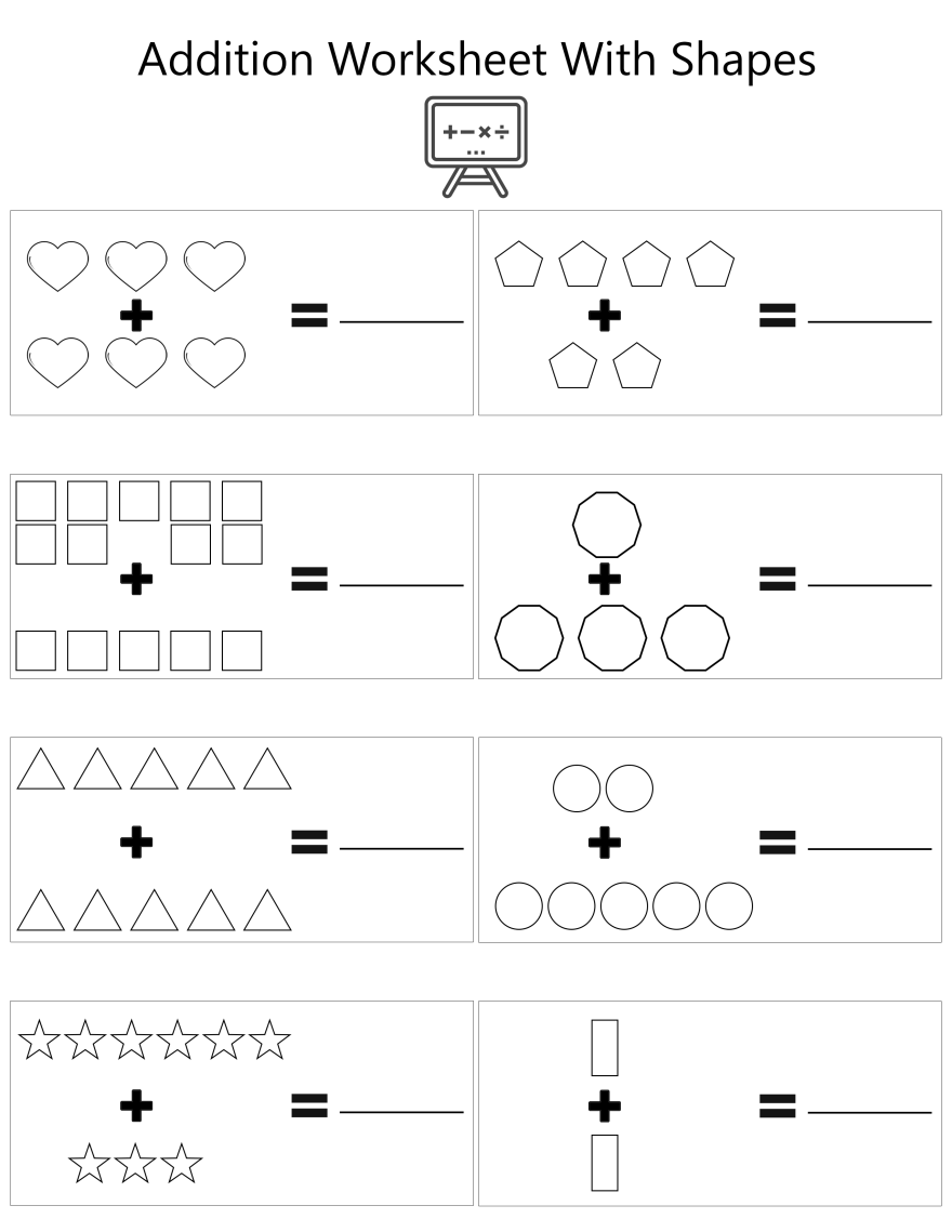 Add Some Fun: Free Printable Math Addition Worksheets for Kindergarten ...